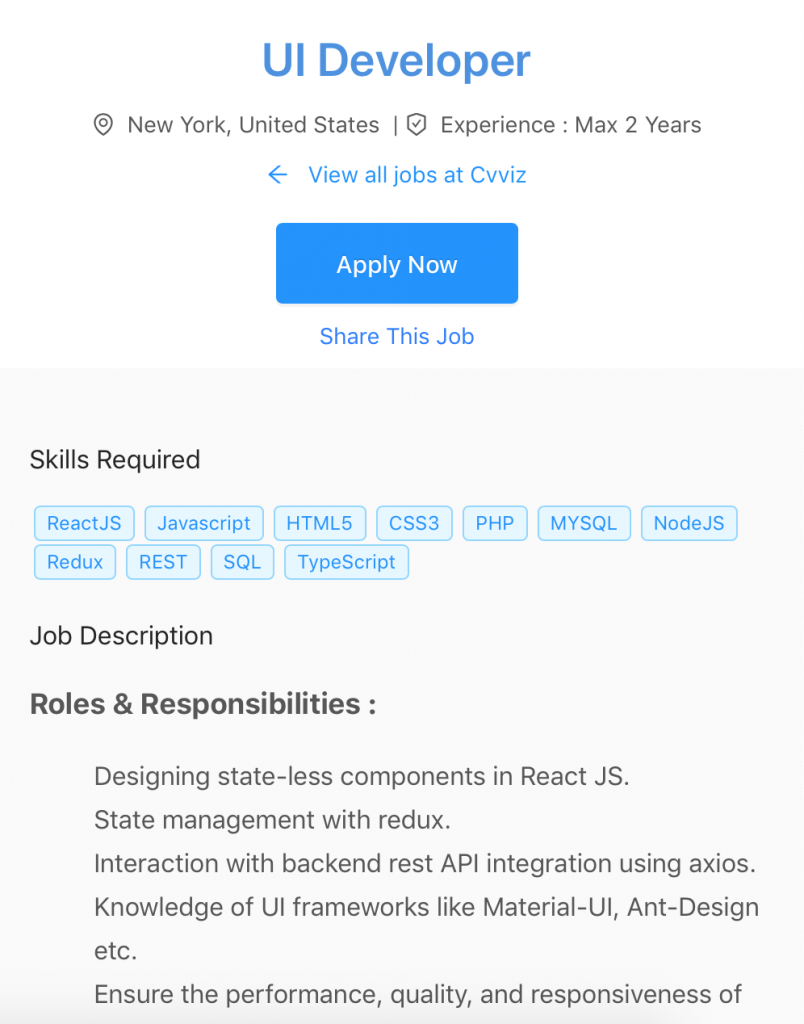 Career Page Design | Employer Branding | Company Career Page | CVViZ