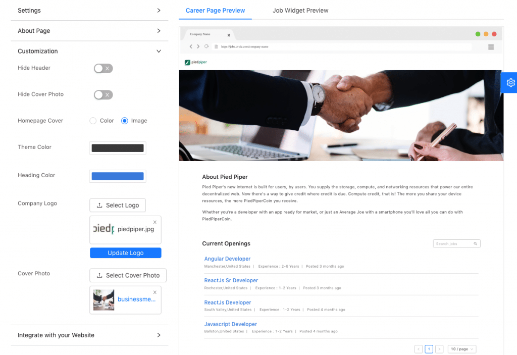 Career Page Design | Employer Branding | Company Career Page | CVViZ